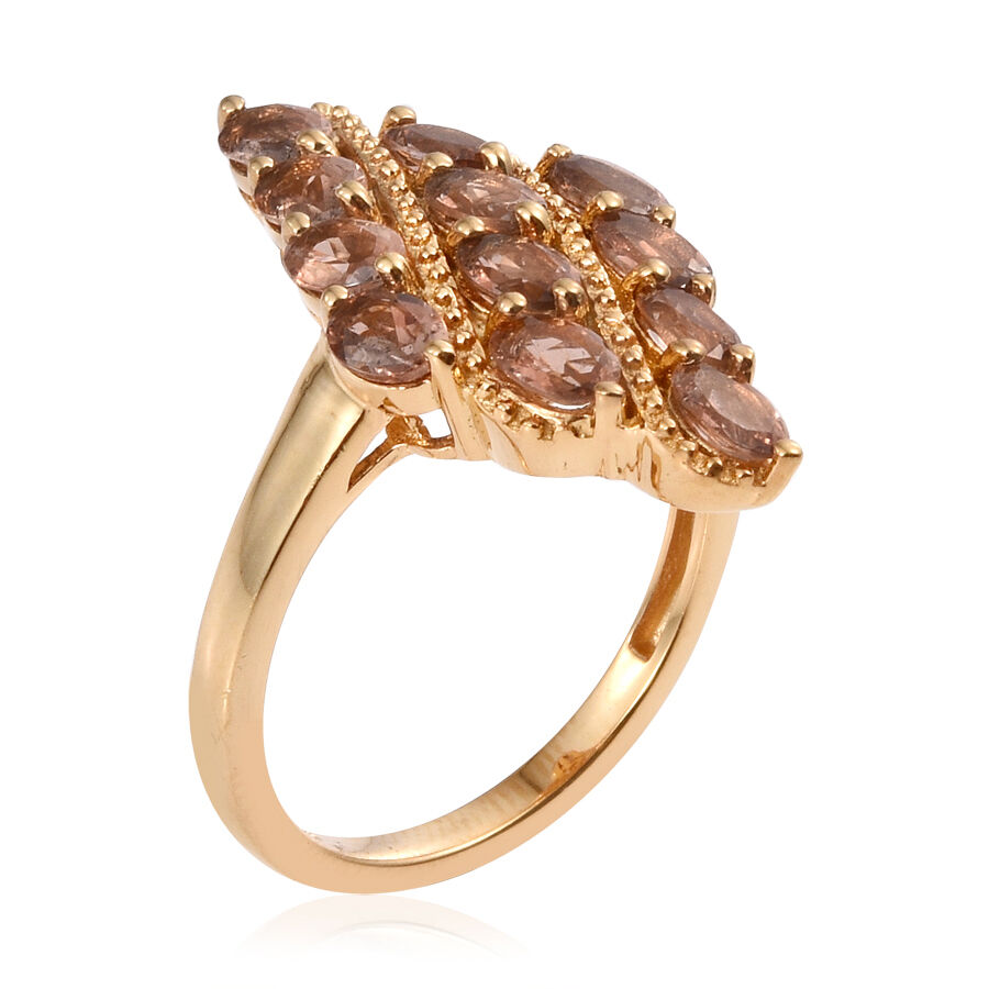 Jenipapo Andalusite (Ovl) Ring in 14K Gold Overlay Sterling Silver 2. ...