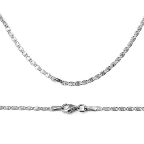 Italian Made Valentino Chain in Black Plated Sterling Silver 20 Inch ...