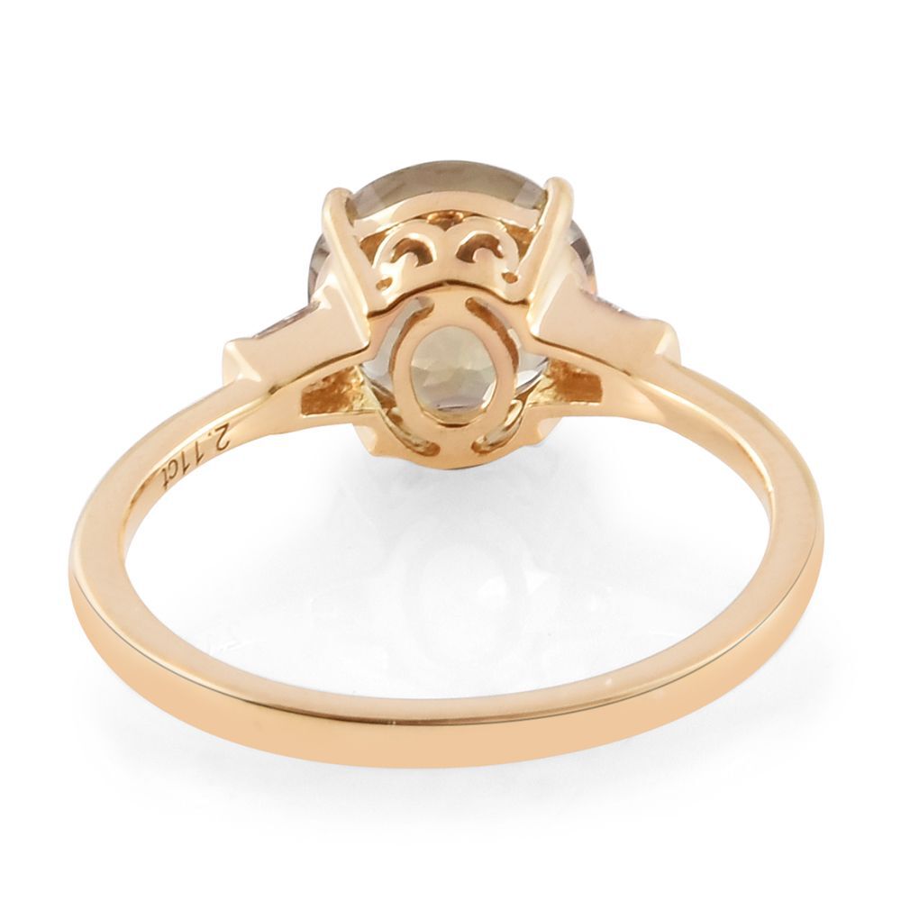 ILIANA 18K Yellow Gold 2.13 Carat AAA Turkizite Ring With Diamond SI G ...