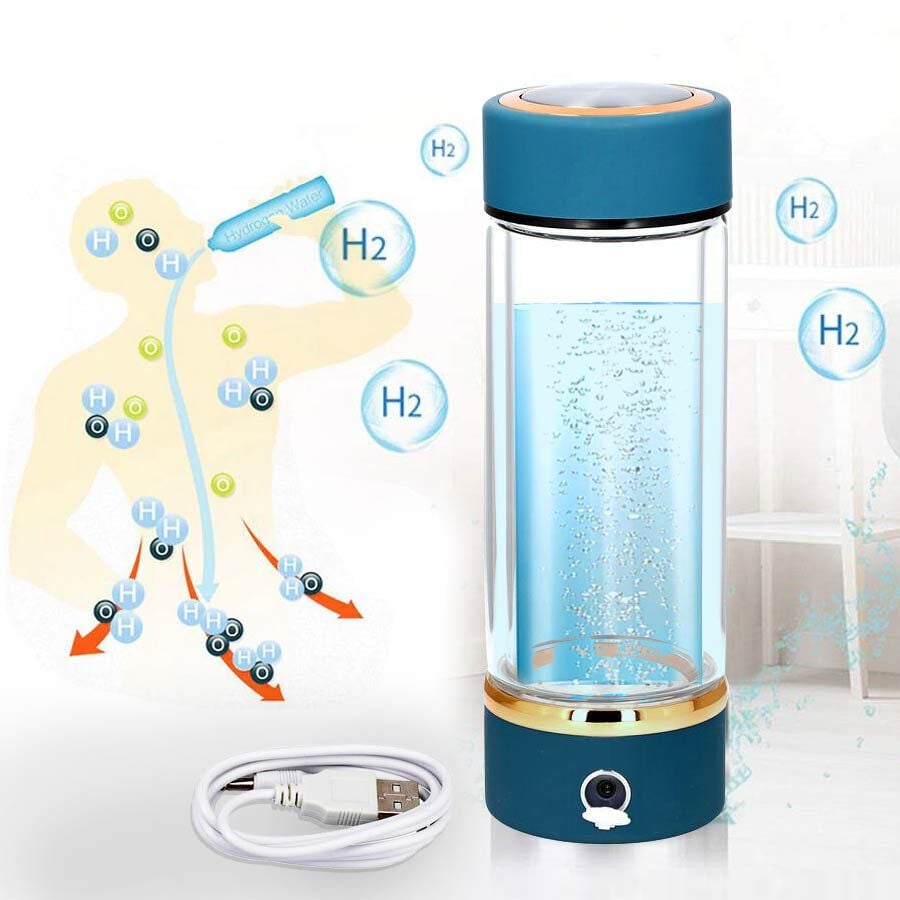 380ml Portable Hydrogen Water Generator Bottle with SPE and PEM ...
