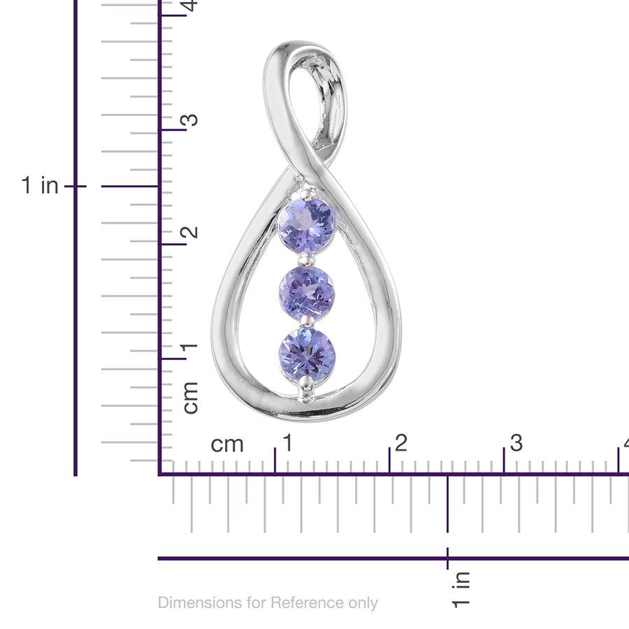 Tanzanite (Rnd) Trilogy Pendant in Sterling Silver 1.000 Ct. - 2297240 ...