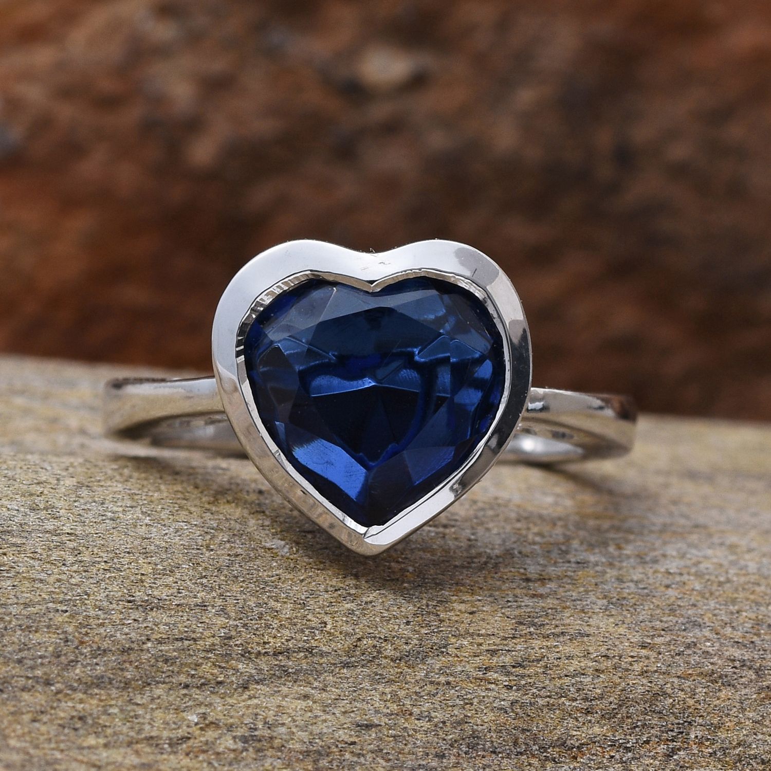 Ceylon Colour Quartz (Hrt) Solitaire Ring in Platinum Overlay Sterling ...