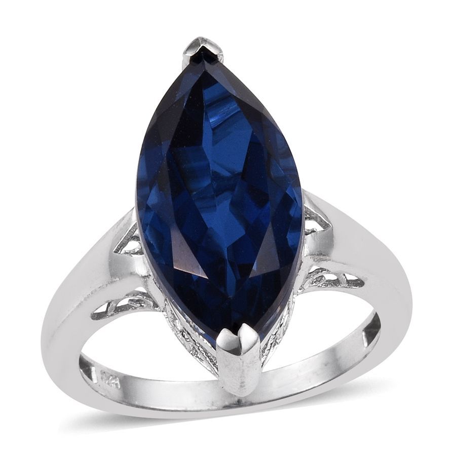 Ceylon Colour Quartz (Mrq) Solitaire Ring in Platinum Overlay Sterling ...