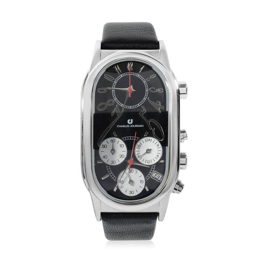 CHARLES JOURDAN Paris Unisex Watch with Genuine Leather Strap - 3494622 ...