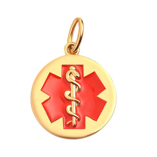 Personalised Medical Alert Pendant in Silver - D10123 - TJC