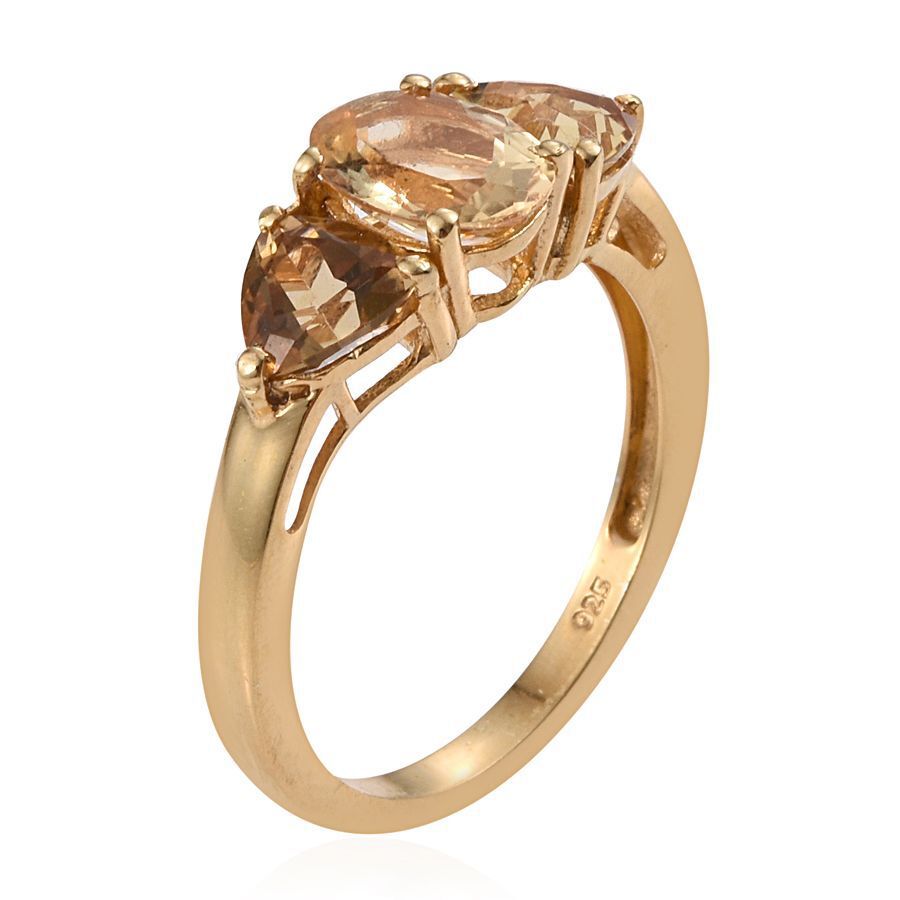 Marialite (Ovl 1.10 Ct) Ring in 14K Gold Overlay Sterling Silver 2.250 ...