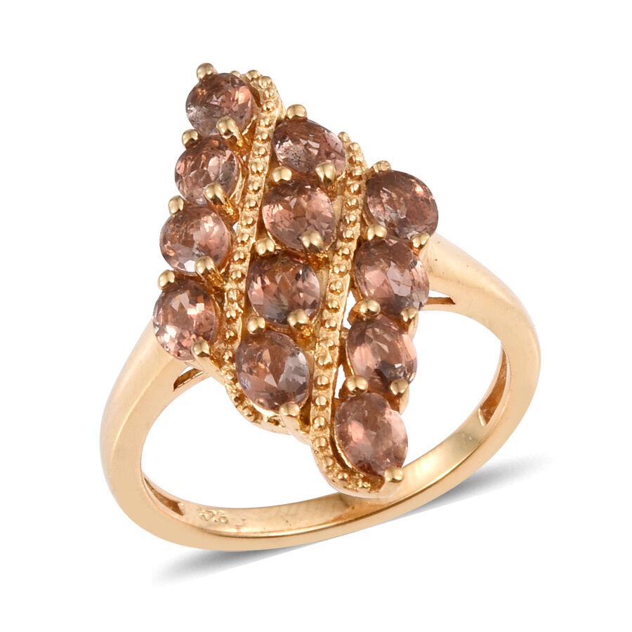 Jenipapo Andalusite (Ovl) Ring in 14K Gold Overlay Sterling Silver 2. ...