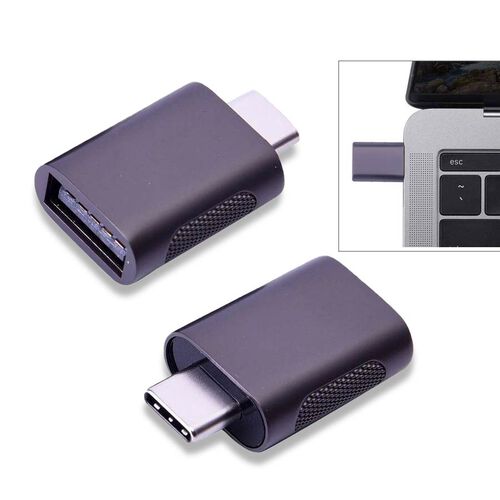 Set of 2 Type-C USB Adapter in Grey - 3672514 - TJC