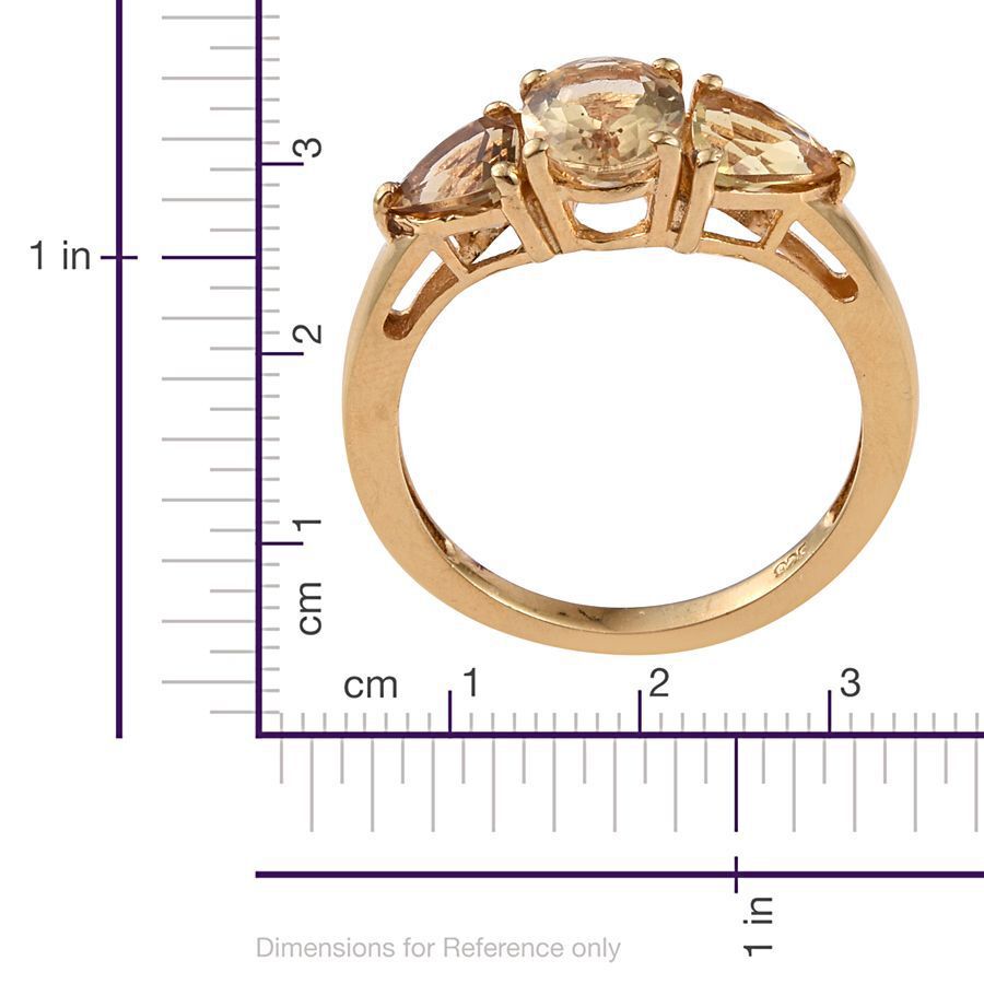 Marialite (Ovl 1.10 Ct) Ring in 14K Gold Overlay Sterling Silver 2.250 ...