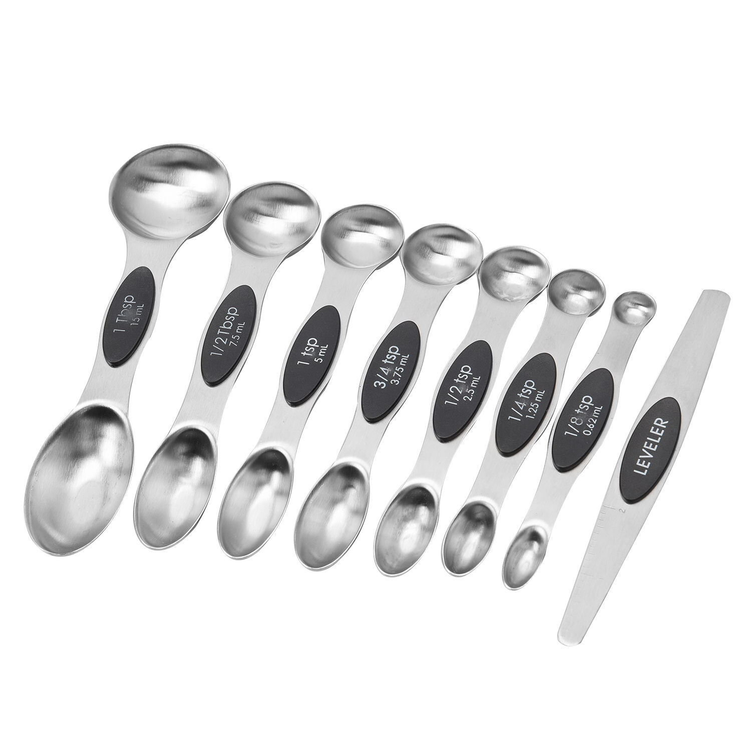 Set of 8 - Spring Chef Magnetic Measuring Spoons (Inclu. 5 Tea Spoon, 2 ...