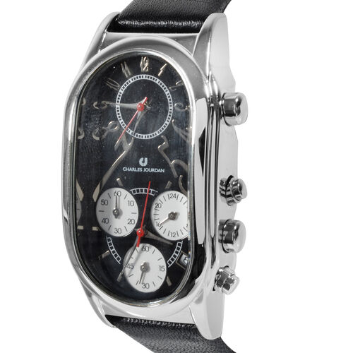 CHARLES JOURDAN Paris Unisex Watch with Genuine Leather Strap - 3494622 ...