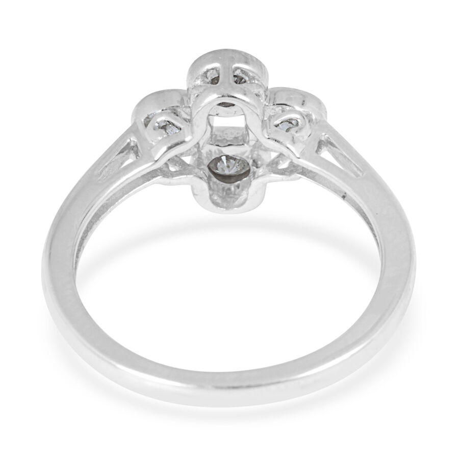 14K White Gold IGI Certified Diamond Round I2 G-H Ring. - 2257503 - TJC