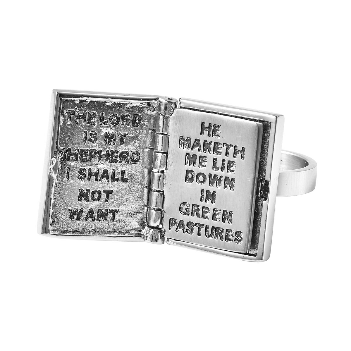Holy Bible Ring in Stainless Steel - 6026527 - TJC