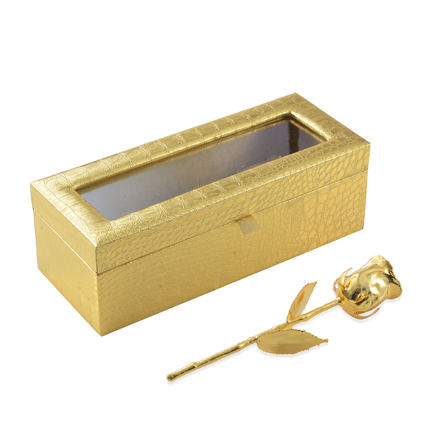 Gold Plated Eternal Hand Picked Rose in Golden Box Size 15 Cm - 3003867 ...