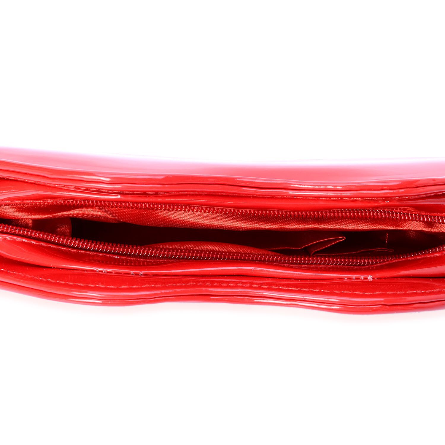 Lipstick Red Pout Clutch Bag with Chain Strap (Size 28x14x5 Cm ...