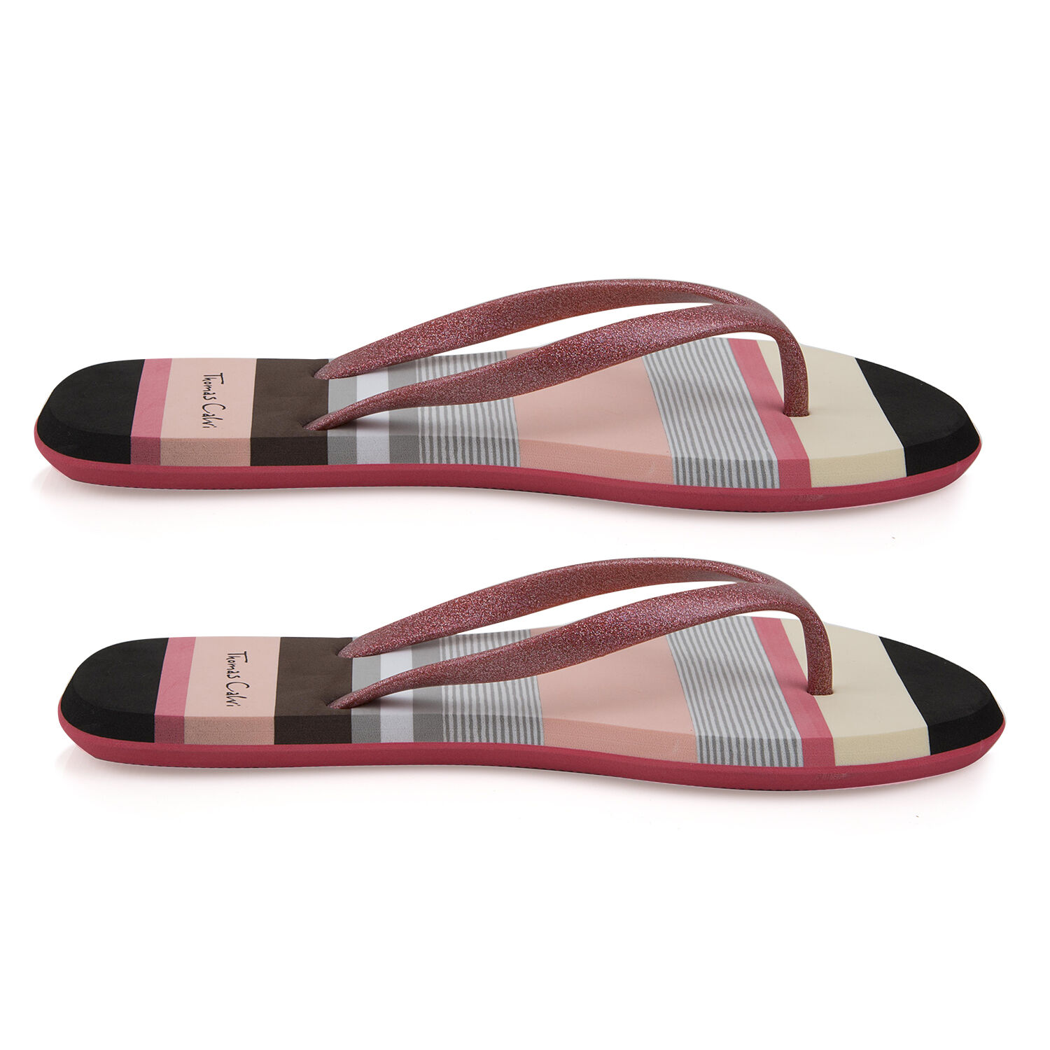 Brand New - Thomas Calvi - Deluxe Sparkle Flip Flop Black - M3381414 - TJC
