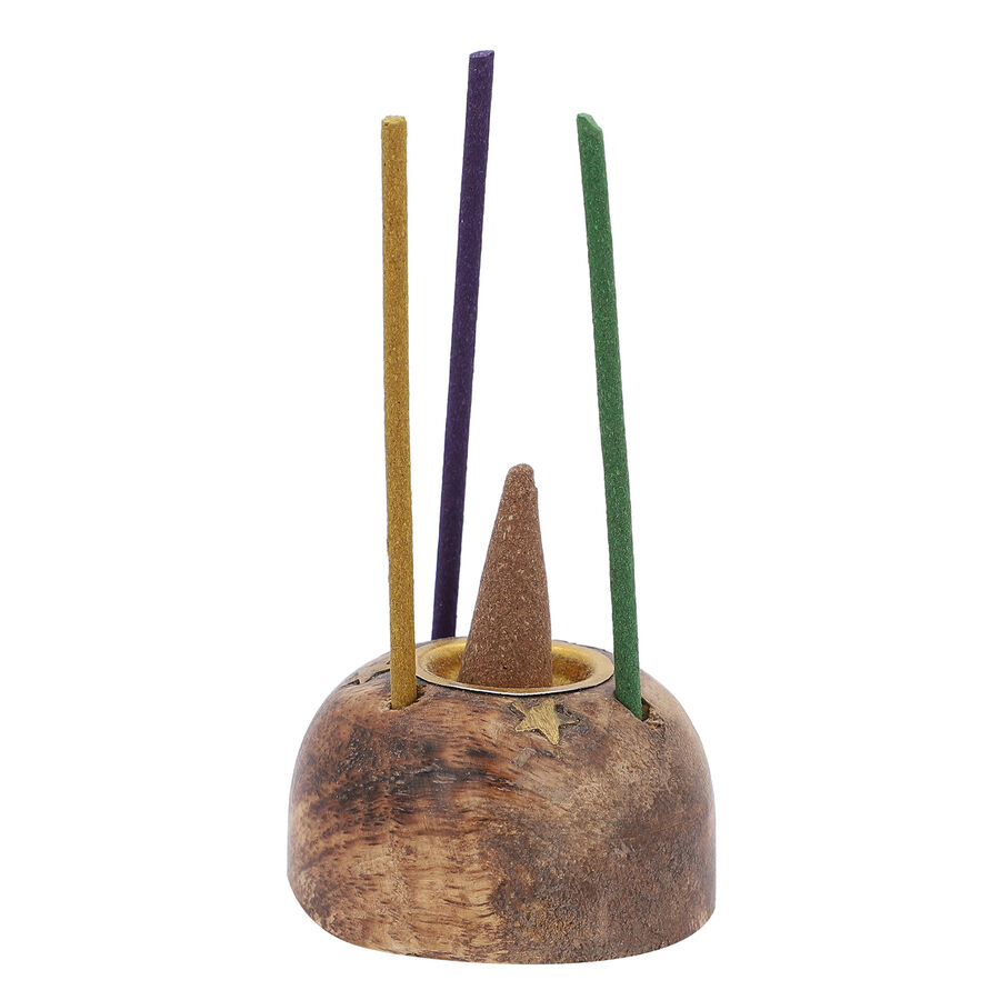 Wooden Incense Gift Set with (120) Incense Sticks, Incense Cones and ...