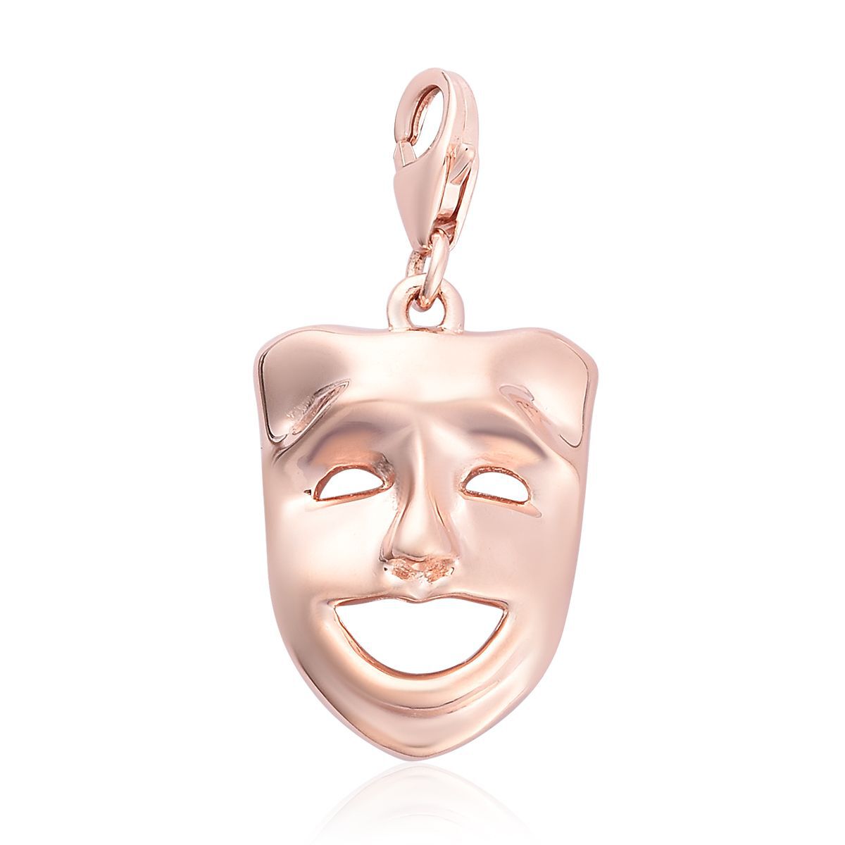 Charmes De Memoire Laughing Face Mask Charm in Rose Gold Plated Silver ...