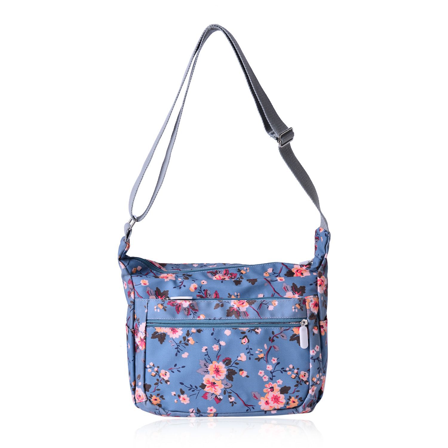 Designer Inspired Multi Colour Floral Printed Blue Colour Handbag with ...