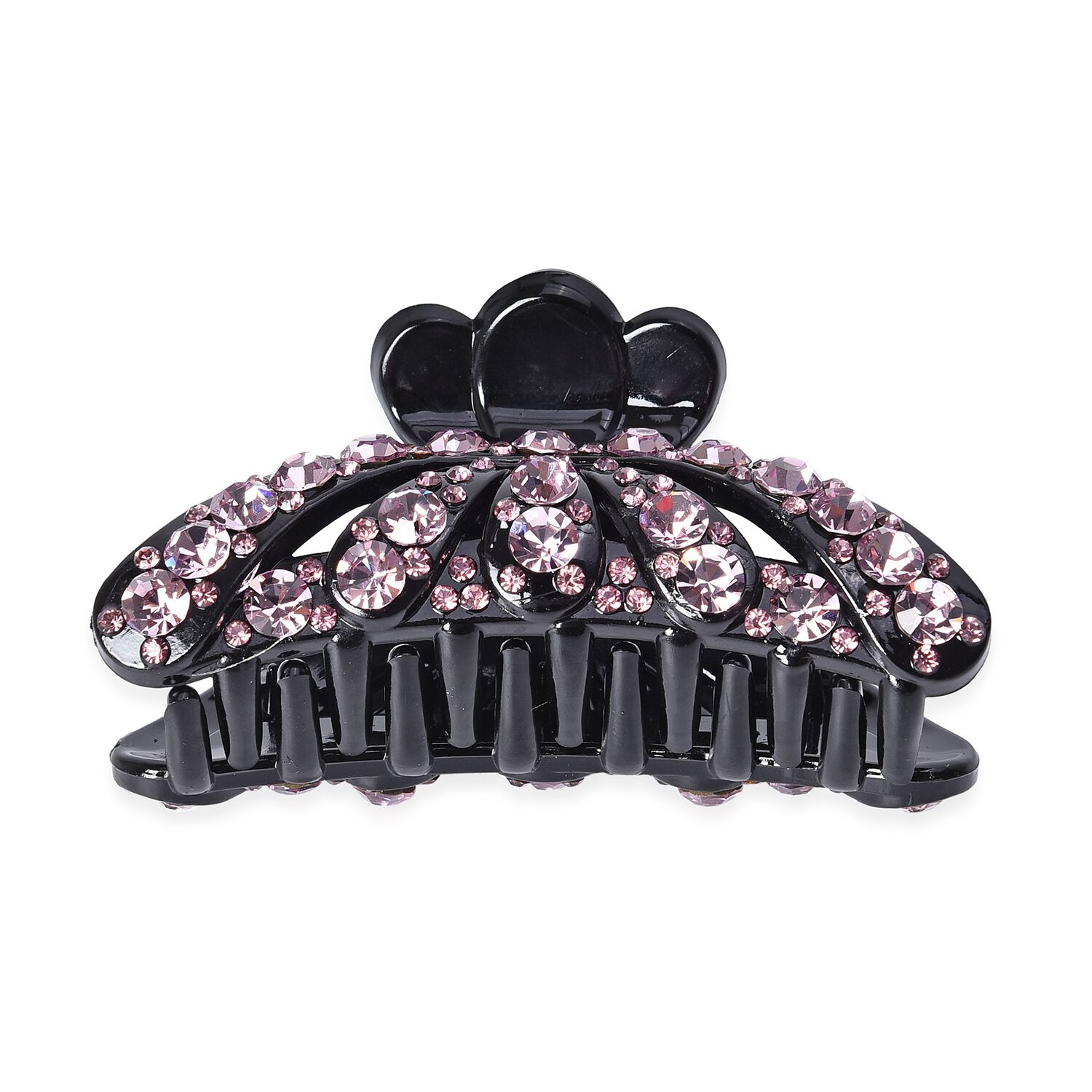 Crystal Studded Hair Claw Clip - Light Purple - 3480220 - TJC