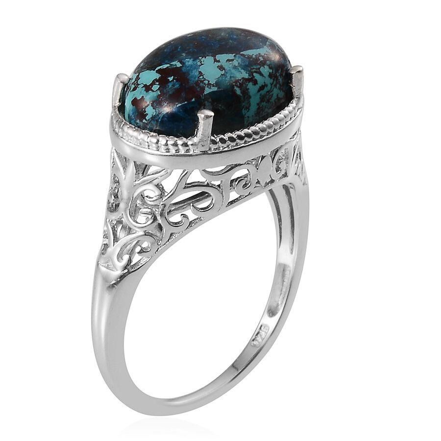 Table Mountain Shadowkite (Ovl) Solitaire Ring in Platinum Overlay ...