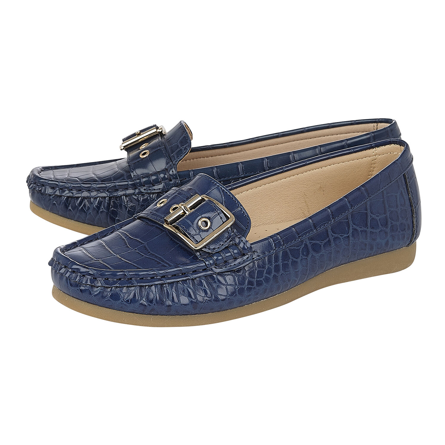 Lotus Cory Slip-On Women Loafers Navy - M3589468 - TJC