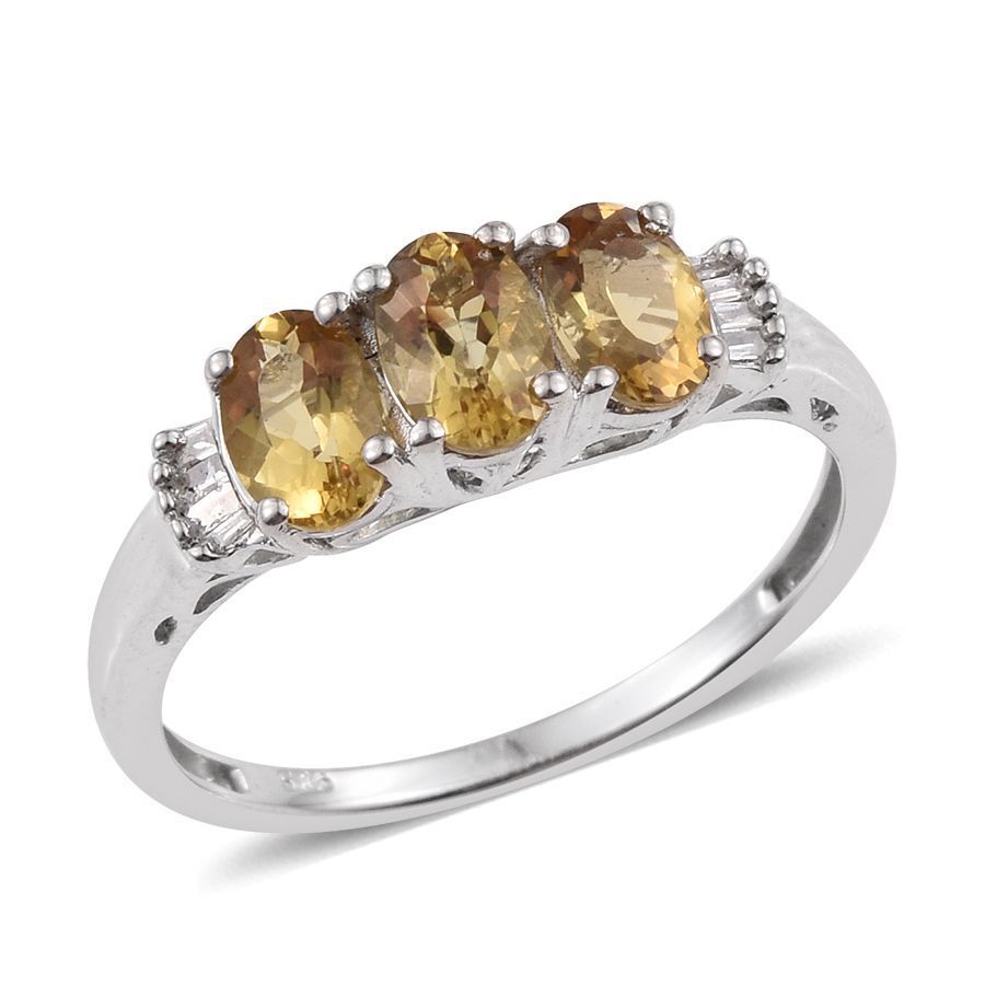 Marialite (Ovl), Diamond Ring in Platinum Overlay Sterling Silver 1.150 ...