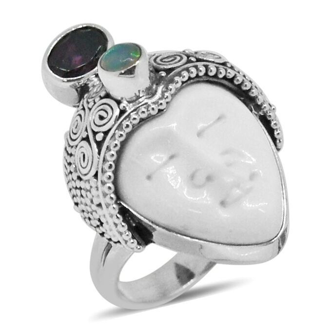 Princess Bali Collection OX Bone Carved Face (Ovl), Rare Mozambique ...