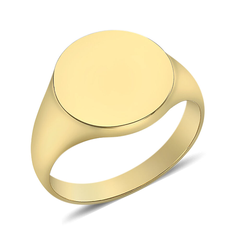 Round Signet Ring in 9K Yellow Gold 5.10 Grams - M3596399 - TJC