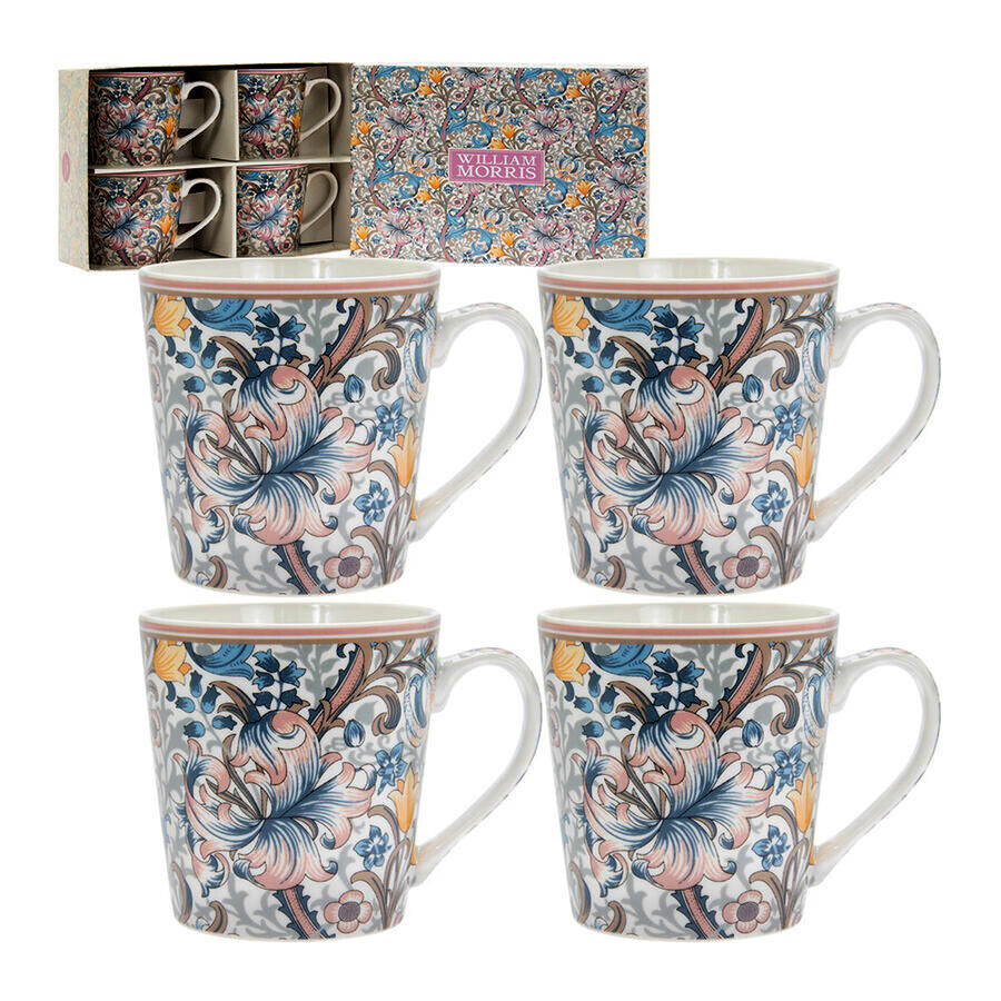 Lesser and Pavey - William Morris Golden Lily Mugs - Set of 4 - Made in ...