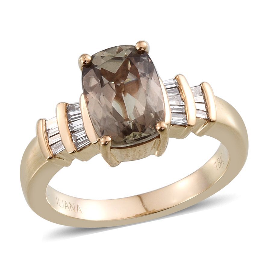 ILIANA 18K Y Gold Turkizite (Cush 2.50 Ct), Diamond Ring 2.750 Ct ...