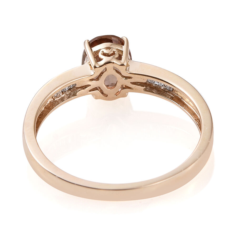 9K Y Gold Jenipapo Andalusite (Ovl 1.25 Ct), Diamond Ring 1.400 Ct ...