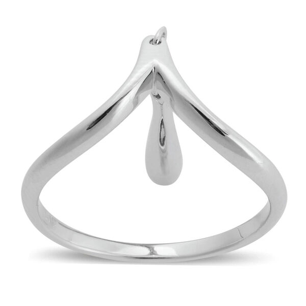 LucyQ Single Drip Ring in Rhodium Plated Sterling Silver - M2223908 - TJC