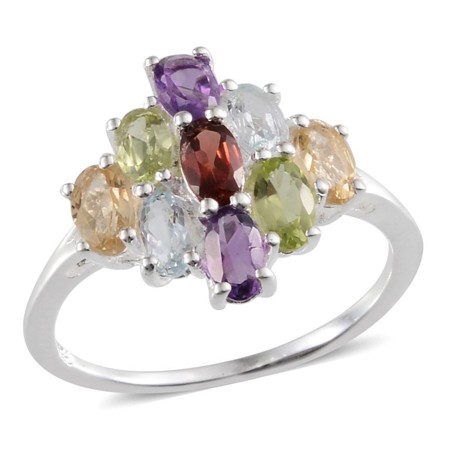 Sky Blue Topaz (Ovl), Amethyst, Citrine, Hebei Peridot and Mozambique ...