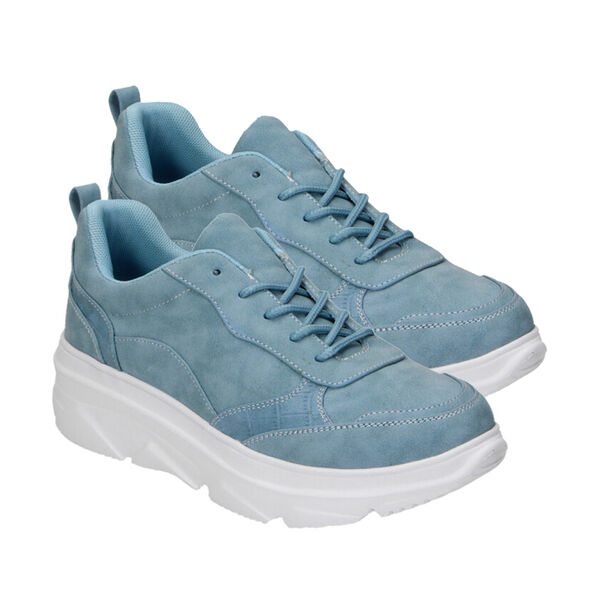 Hopful Powder Blue and White Trainers with Laces - M6274780 - TJC
