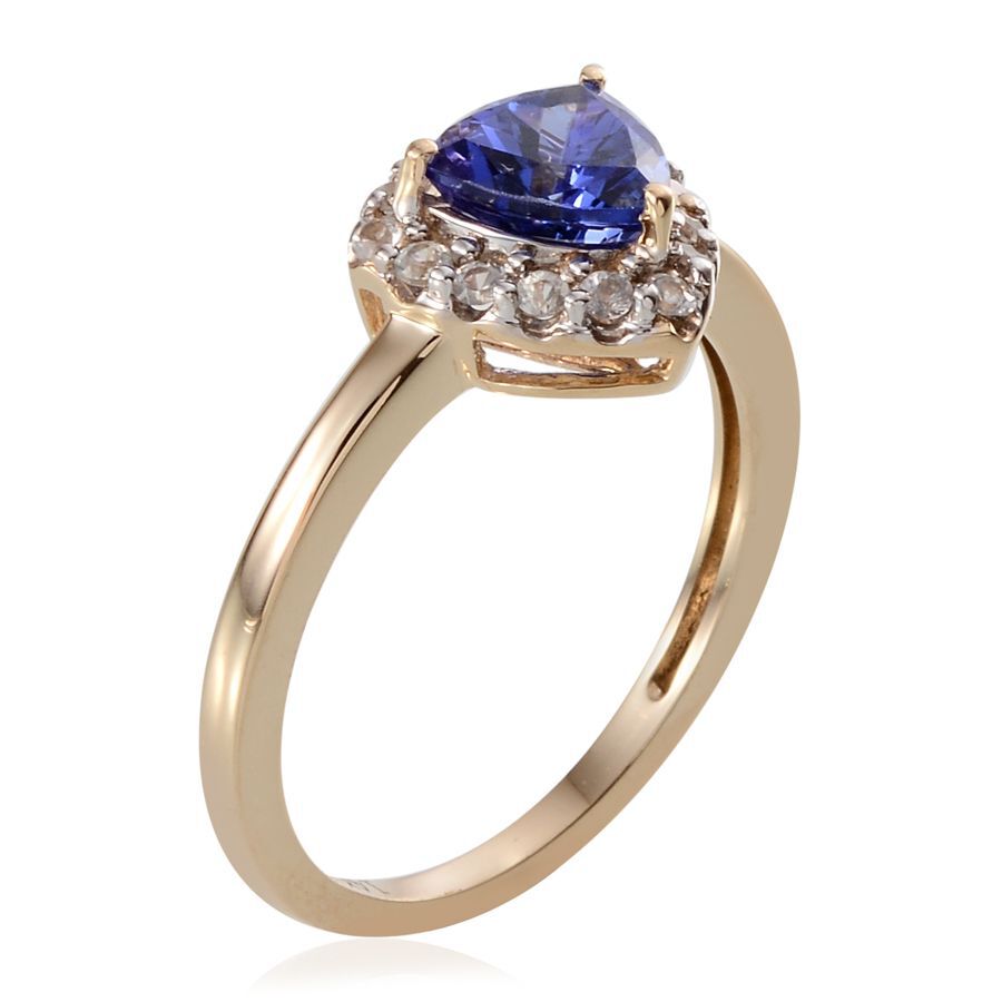 Close Out Deal 14K Y Gold AA Tanzanite (Trl 0.65 Ct), White Sapphire ...