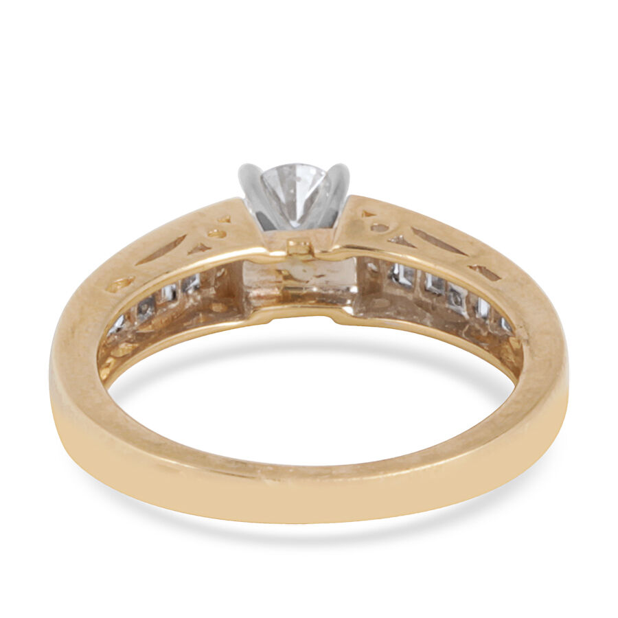 Close Out Deal 14K Y Gold Diamond (Rnd) Bridal Set Ring 0.750 Ct ...