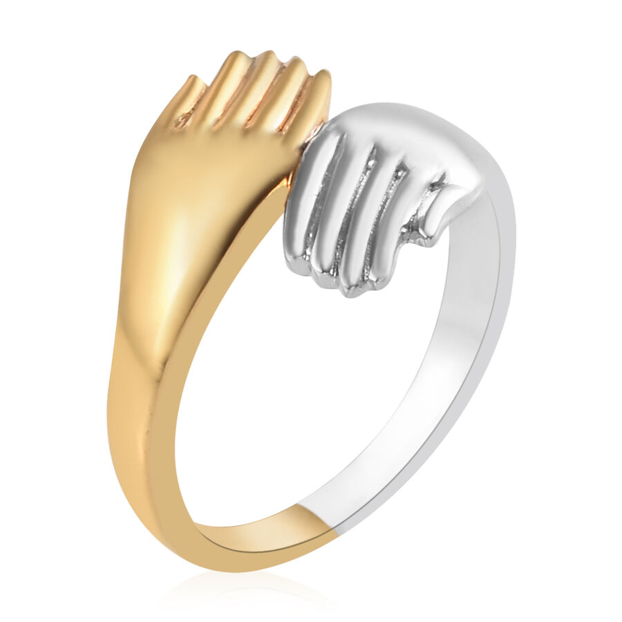 Hug Ring in Platinum and Gold Plated Silver - M3567370 - TJC