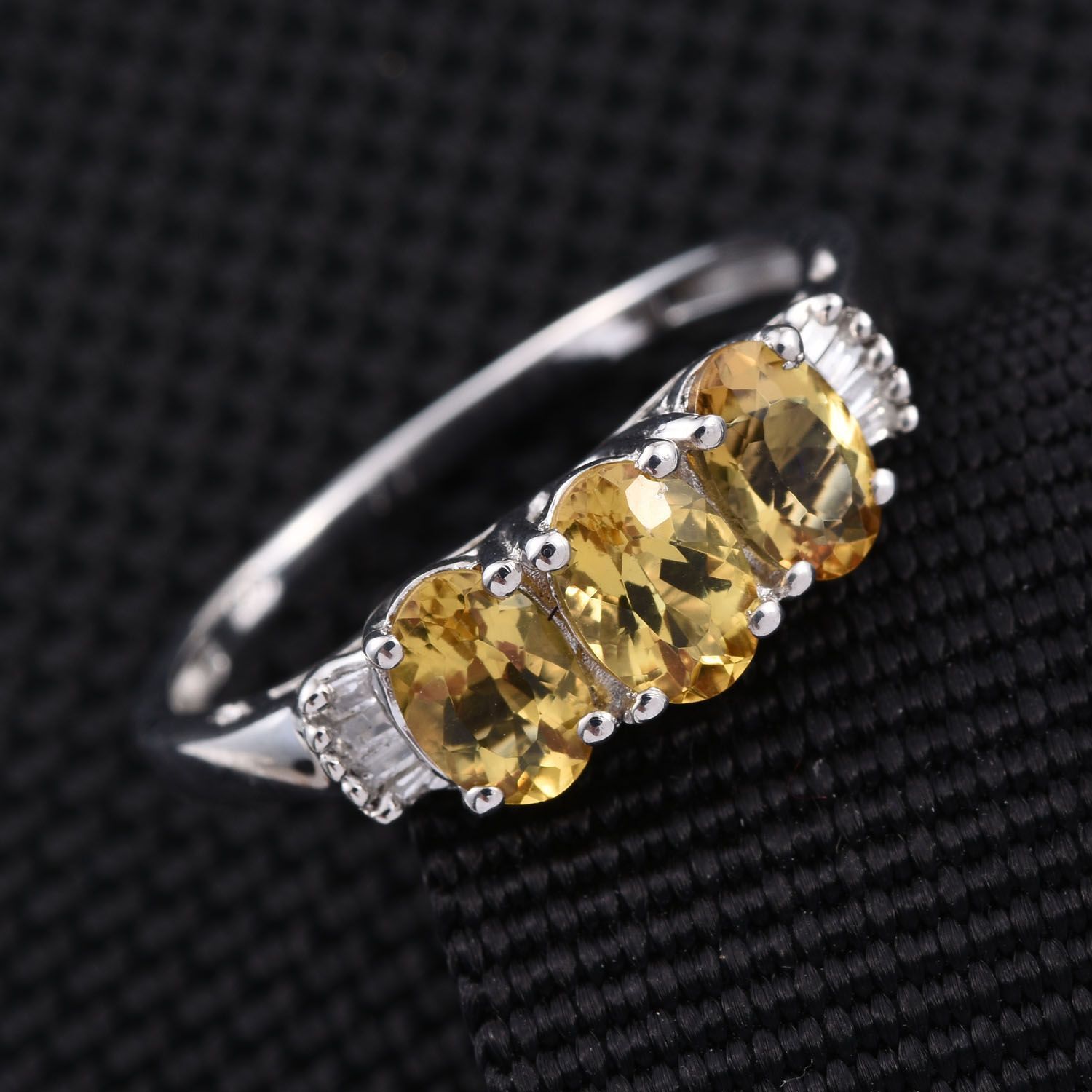 Marialite (Ovl), Diamond Ring in Platinum Overlay Sterling Silver 1.150 ...