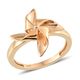 14K Gold Overlay Sterling Silver Origami Windmill Ring, Silver wt 2.97 ...