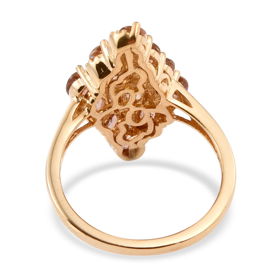 Jenipapo Andalusite (Ovl) Ring in 14K Gold Overlay Sterling Silver 2. ...