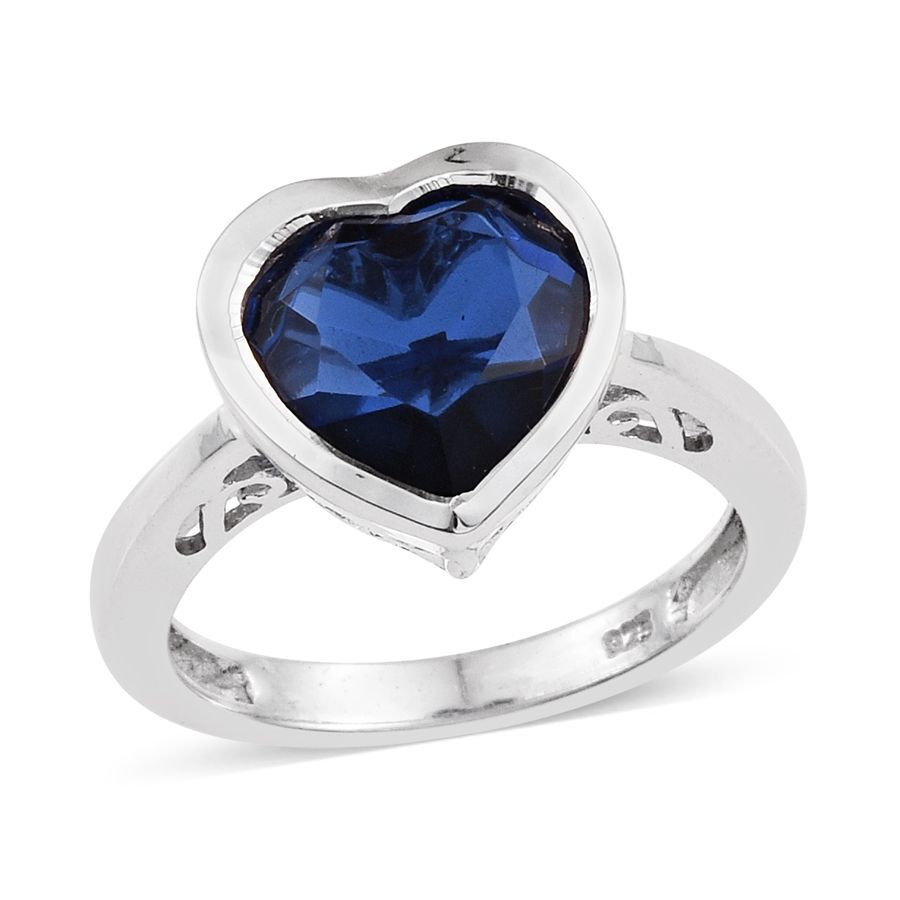 Ceylon Colour Quartz (Hrt) Solitaire Ring in Platinum Overlay Sterling ...