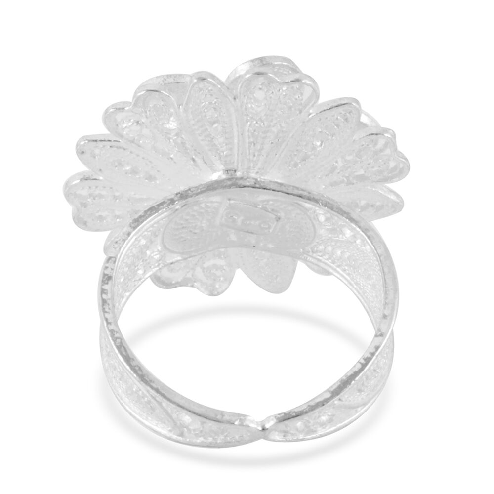 Royal Bali Collection Sterling Silver Floral Ring, Silver wt 3.10 Gms ...