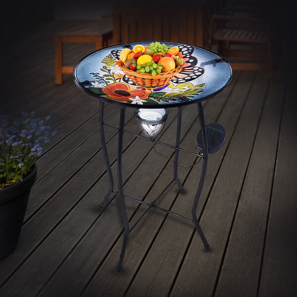 Flower Garden Table with Solar Light - Butterfly - 6006840 - TJC