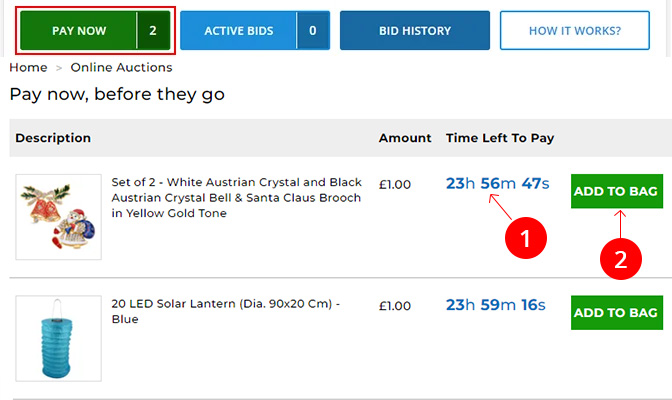 Rising Auction Help | TJC